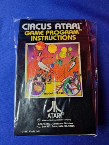 Circus Atari 1978 CX2630 Atari 2600 - Game Cartridge with Manual NO BOX - Video Games