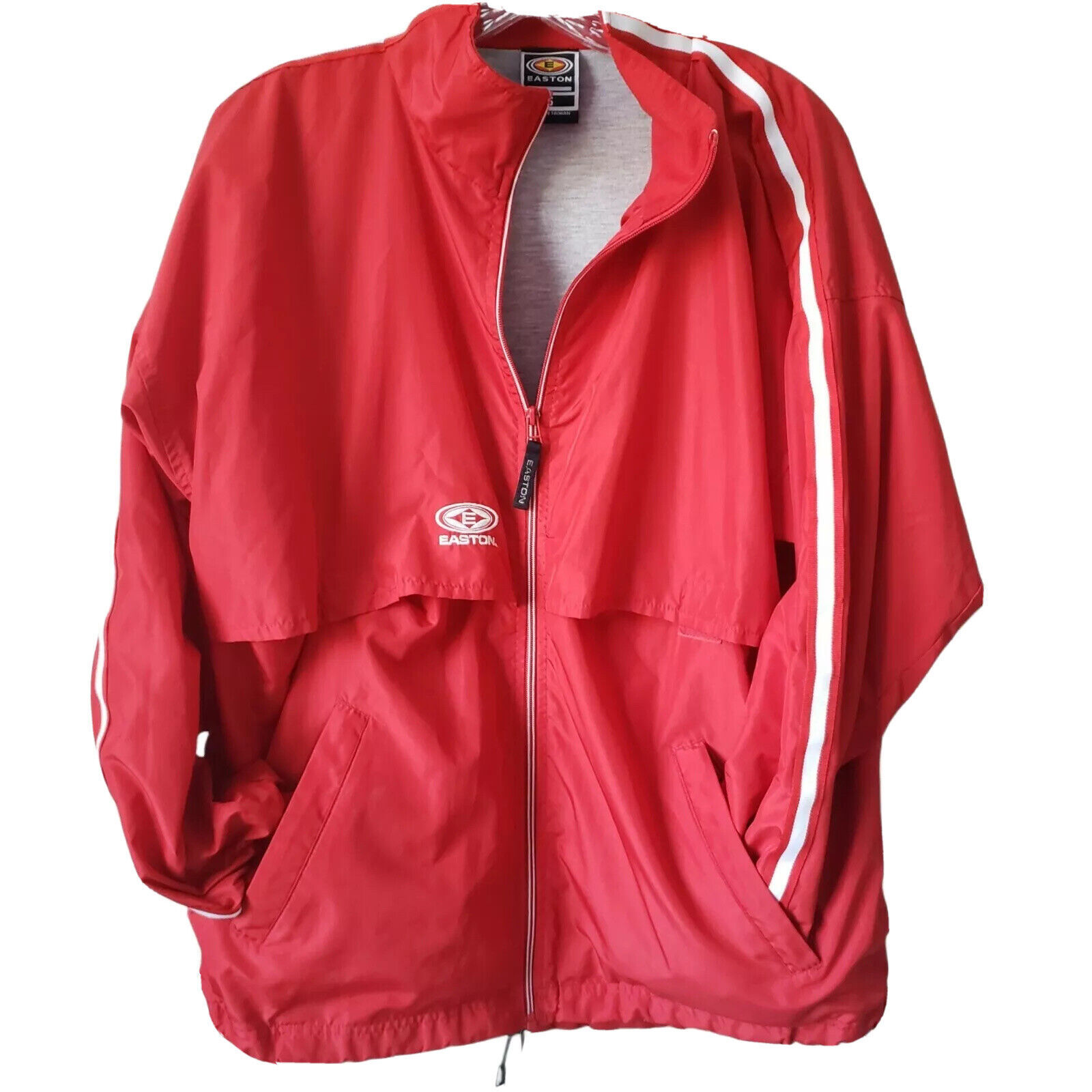 Easton Mens Vintage 80s 90s Jacket Red Baseball Track Coach Vented ...