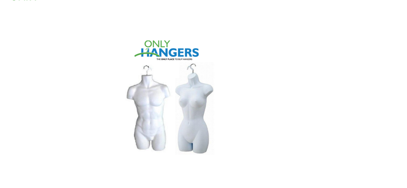 Male + Female Hanging Torso Form (White) - Mannequins & Dress Forms