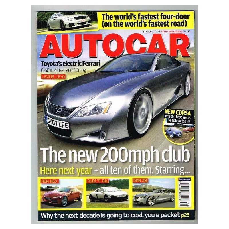 Autocar Magazine 23 August 2006 mbox1640 The new 200mph club - Magazines