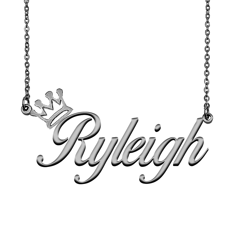 Ryleigh Name Necklace Tag with Crown for and 49 similar items