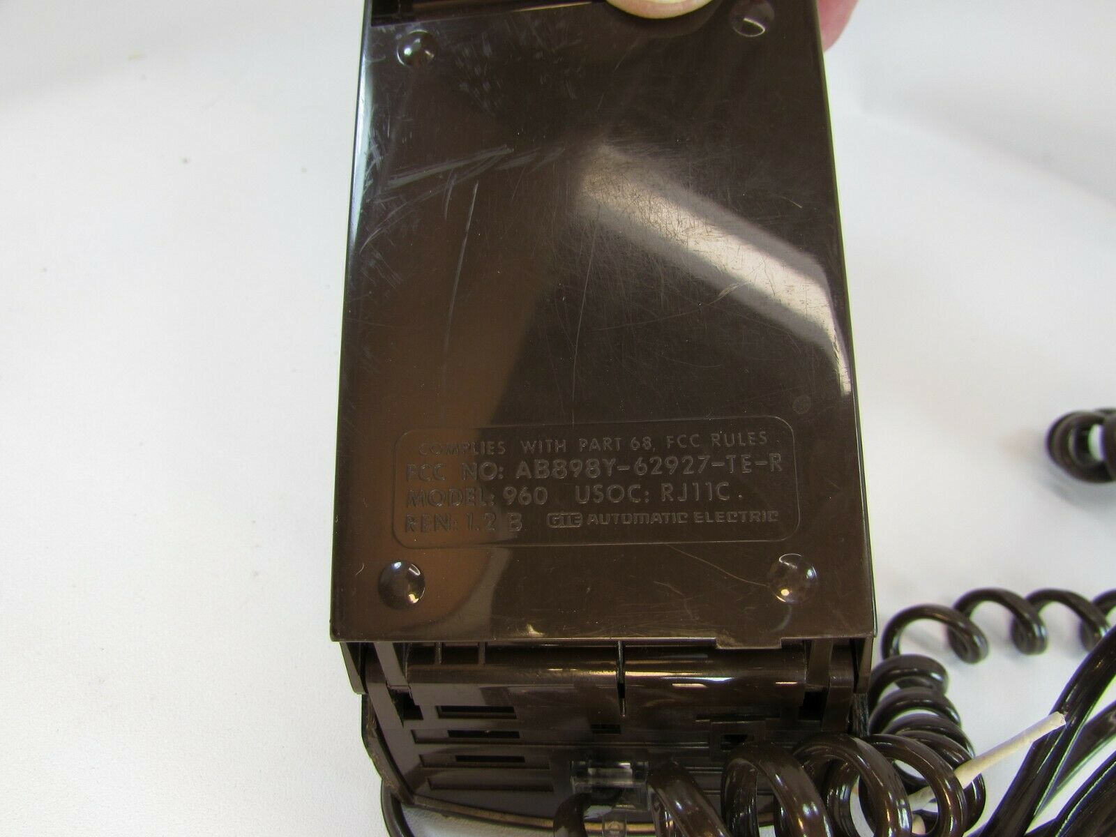 Vintage GTE Flip Phone 1970s Model 960 Brown Leather 32984 - 1970-Now