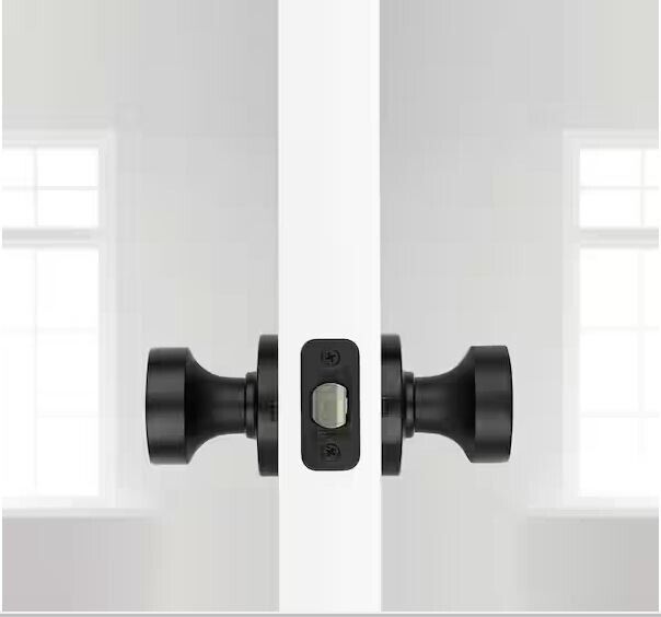 Kwikset Pismo Round Matte Black Hall/Closet Door Knob New Open Box ...