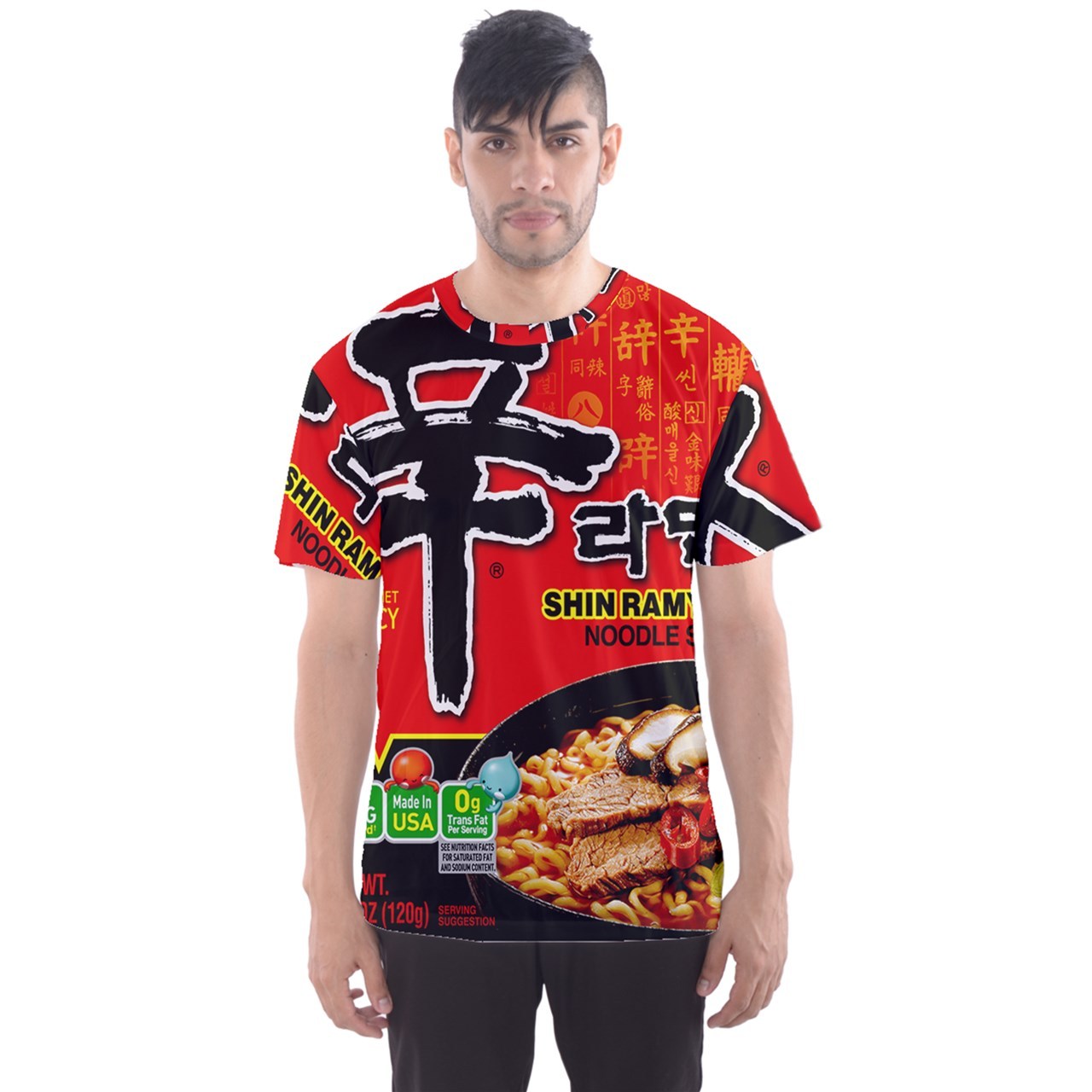 Shiram shinju ramen hot spicy korean noodles full print sport t shirts ...