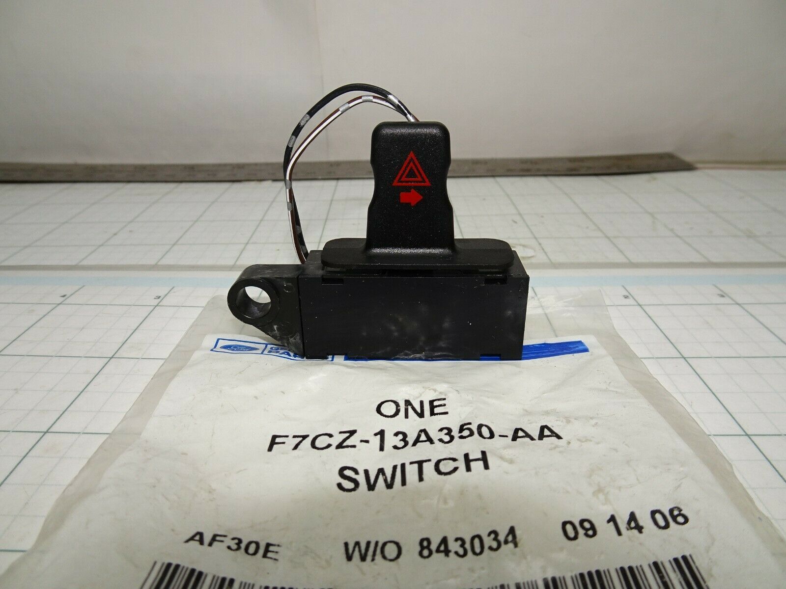 FORD F7CZ-13A350-AA Switch Hazard Warning Emergency Flasher SW-6669 OEM ...