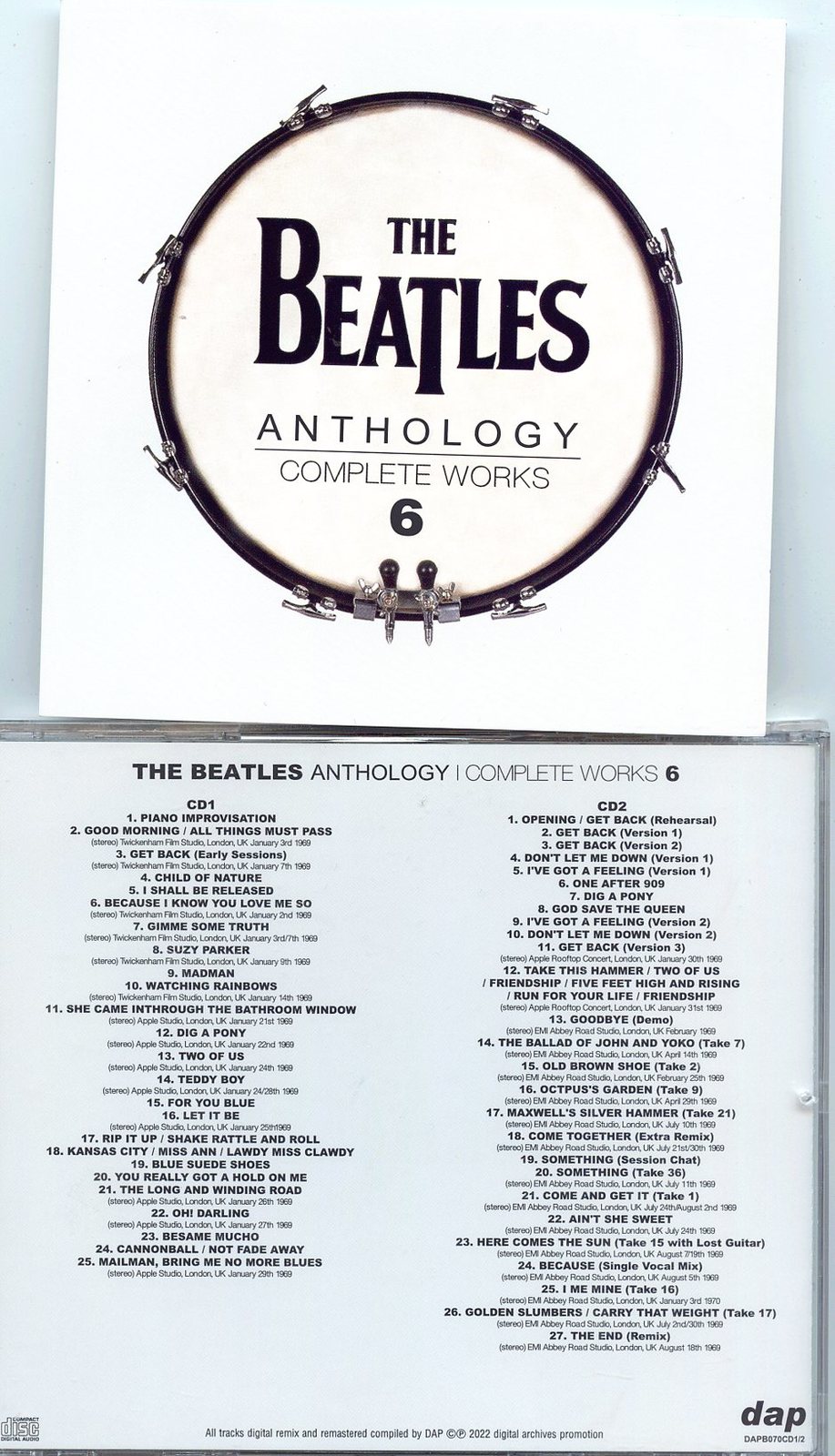 THE BEATLES - Anthology Complete Works Vol. 6 ( 2 CD SET ) ( 2022 DAP ) - CDs