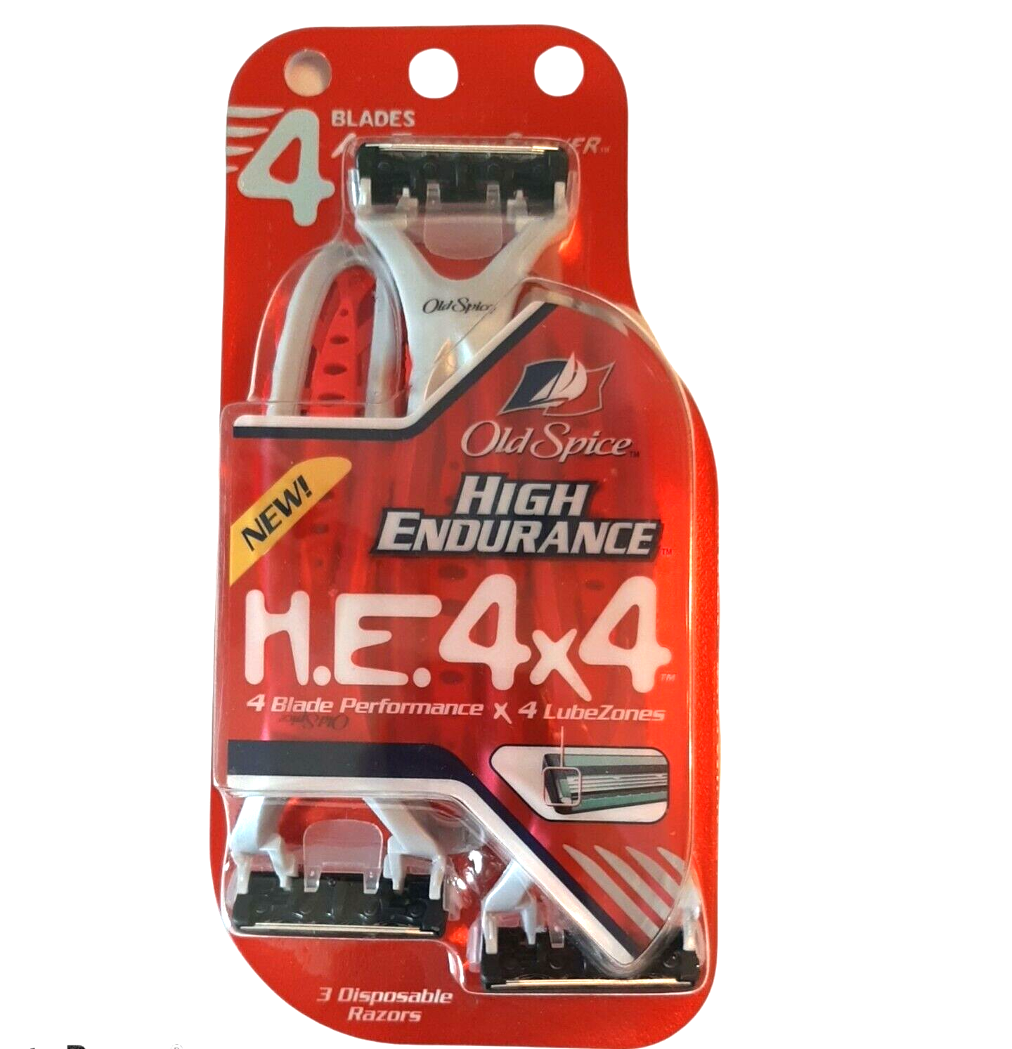 3 Disposable Razors Old Spice High Endurance 4 Blades Each - Razors ...