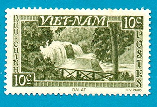 Mint Viet Nam Postage Stamp (1954) 10c Bongour Falls, Dalat Scott #1 ...