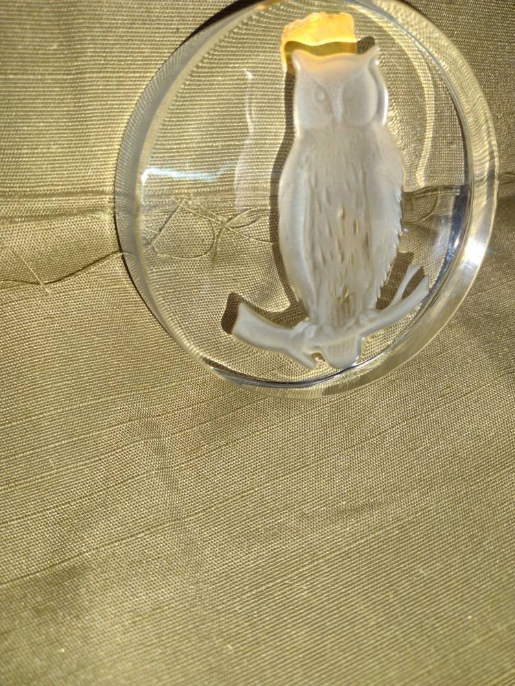 Owl paperweight by Val Saint Lambert and similar items