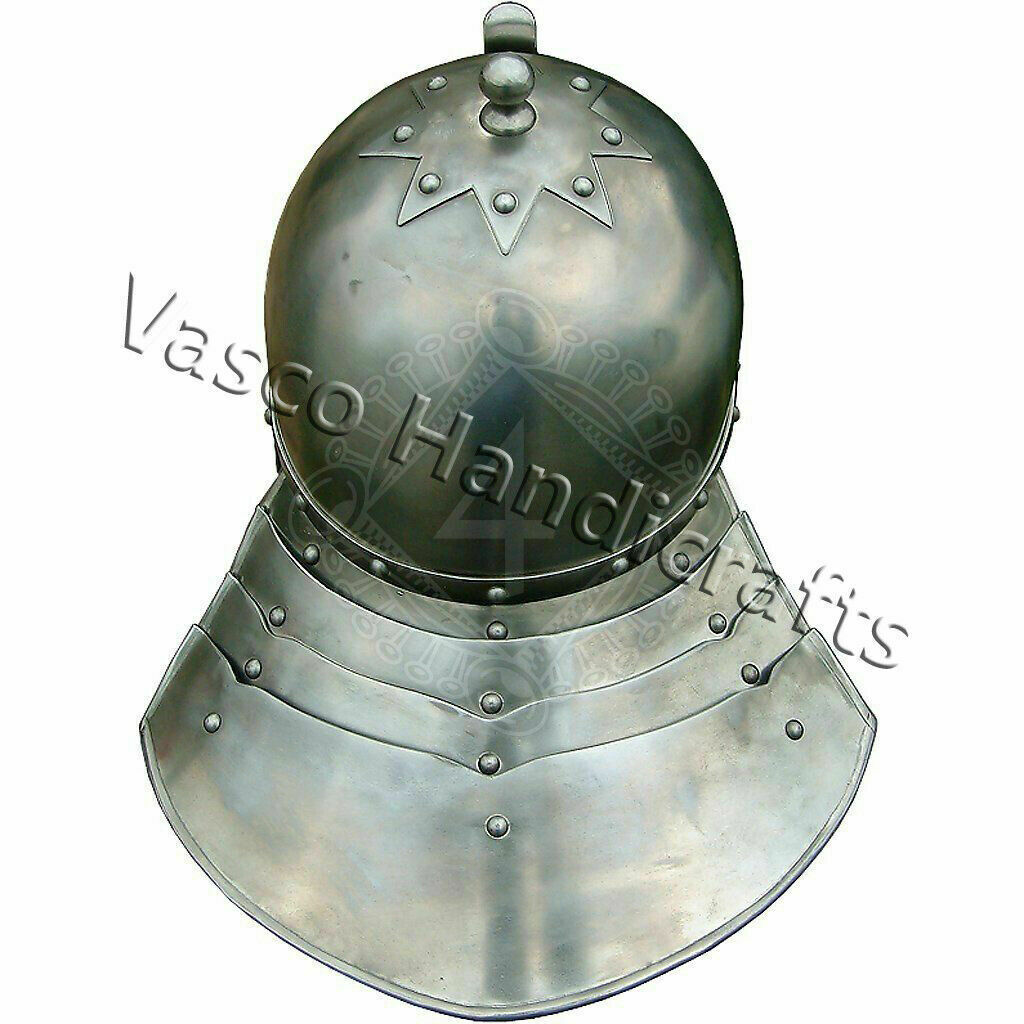 Medieval Open Face Helmet Battle Warrior Helmet Reenactment larp Armor ...