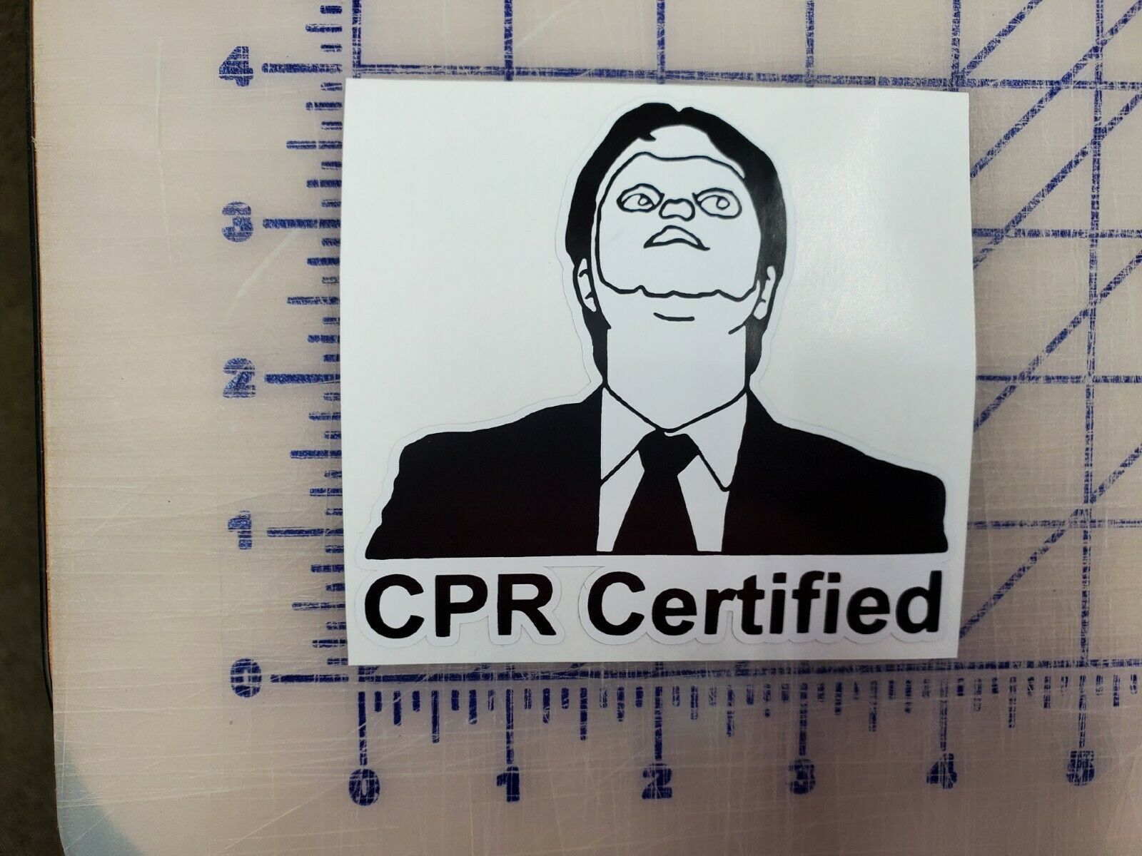 The Office Dwight CPR certified Vinyl Sticker Logo Vinyl Decal 4 ...