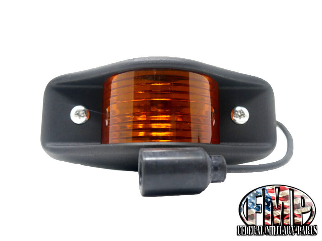 2PK 24V LED SIDE MARKER Light 5 bulb BLK + Amber Lens 12446845-1 fits ...