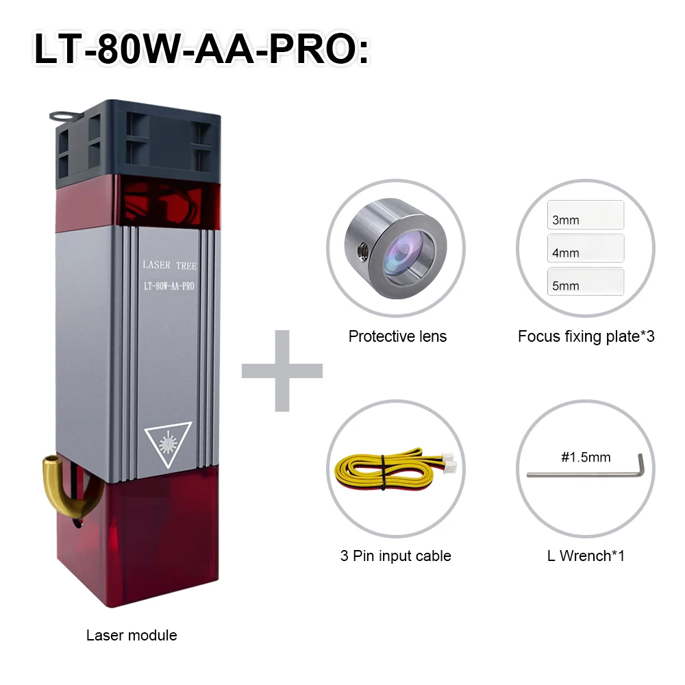 LASER TREE 80W Laser Module with Air ist 450nm Blue Light Engraving ...