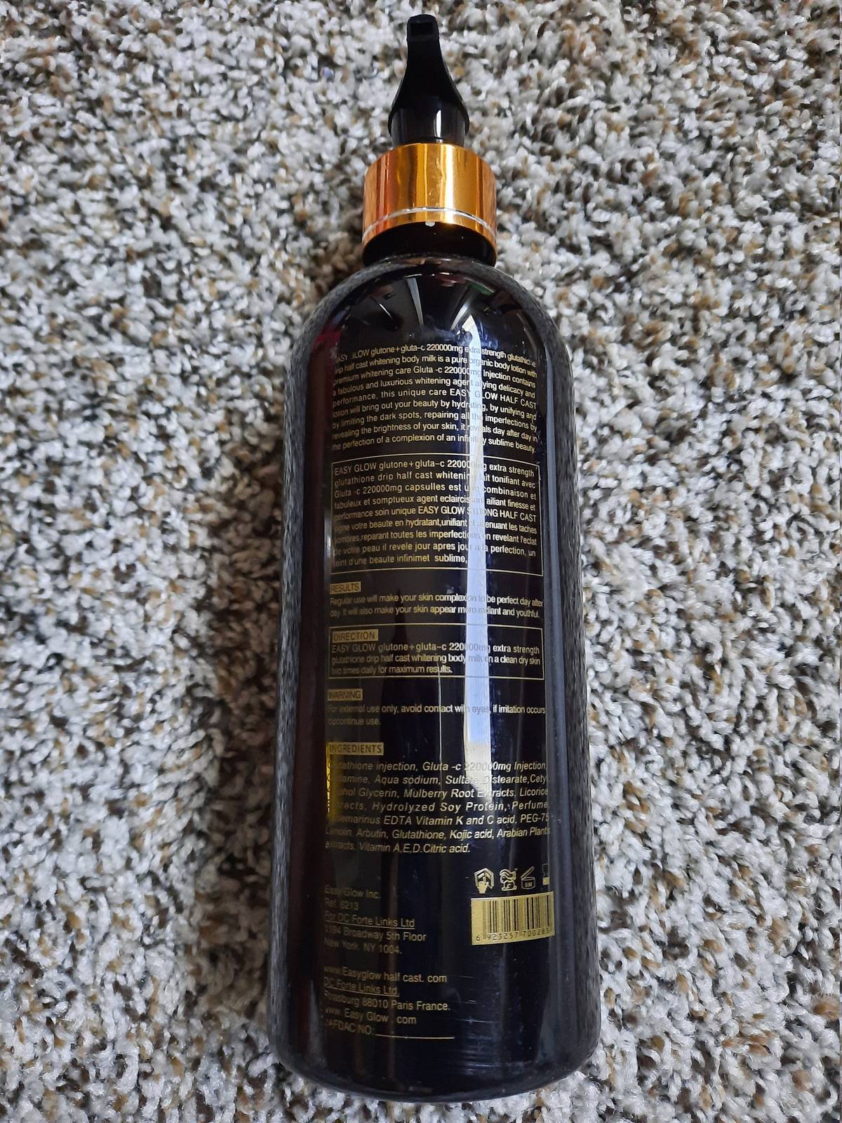 Easy Glow glutathione drip half cast whitening body lotion.500ml.triple ...