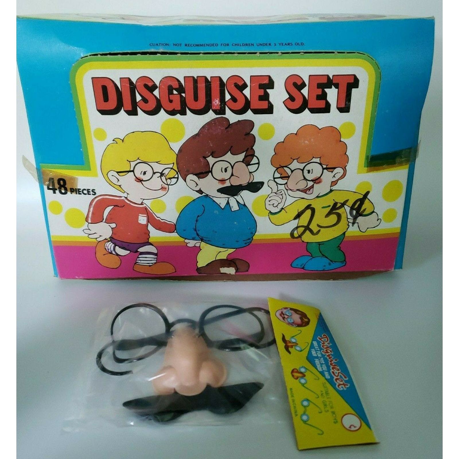 1960's Dime Store Kids Plastic Disguise Set fake nose, mustache ...