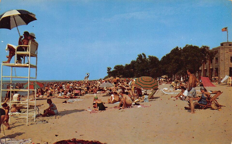 Waverly Beach Chesterton Indiana Dunes State Park 1960s postcard ...