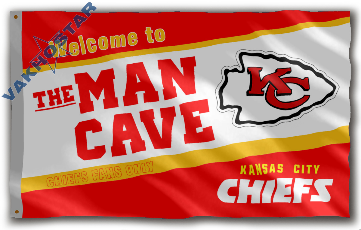 Kansas City Chiefs Football Team Flag 90x150cm 3x5ft Man Cave Banner ...