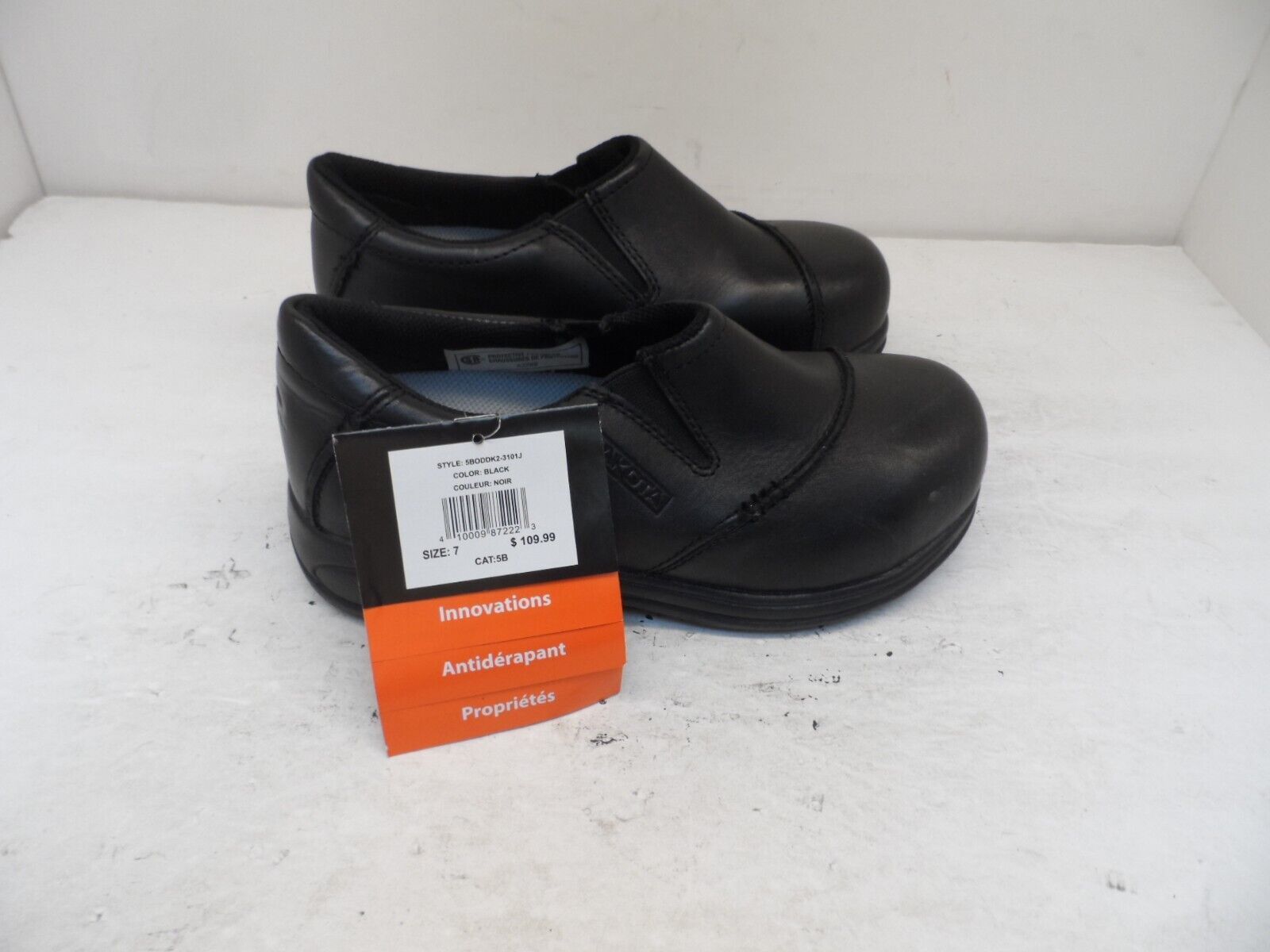 DAKOTA Women's 3101J Quad Comfort J-Step Aluminium Toe CP Slip On Black ...