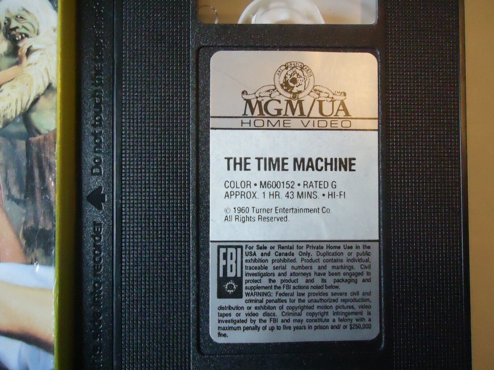 The Time Machine (VHS NTSC) 1960 H.G. Wells Rod Taylor Alan Young - VHS ...