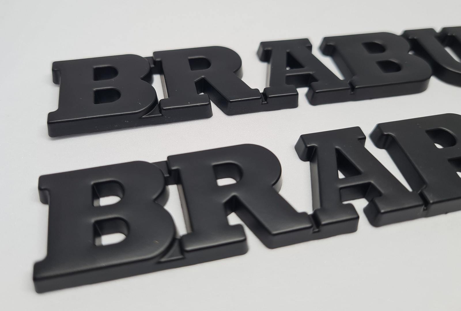 Mercedes Brabus Kit Black Front And Rear/Boot Badge Emblem Brabus ...