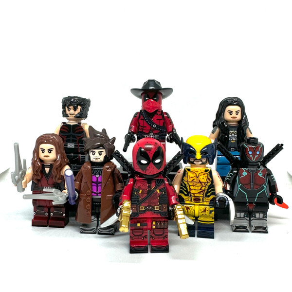 Minifigure Accessories Toys Deadpool X Wolverine Minifigureet Cowboy ...
