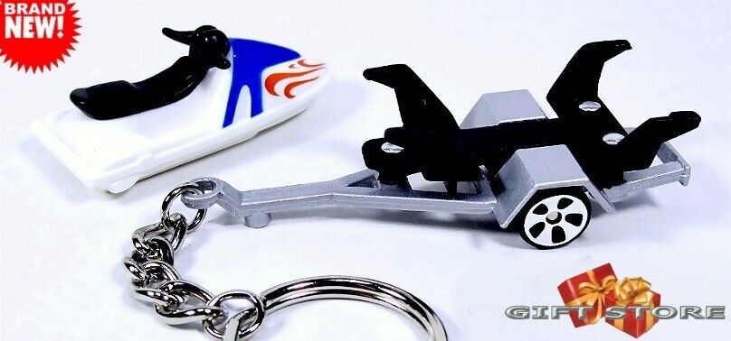 GREAT GIFT KEYCHAIN JET SKI SEA DOO WATERCRAFT JETSKI BOAT & TRAILER ...