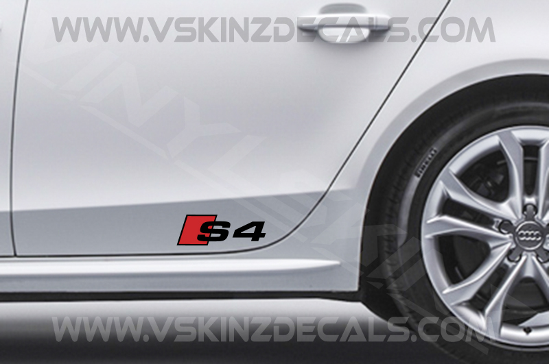 Audi S4 Logo Premium Cast Skirt Decals Kit Stickers S-line A4 Quattro ...