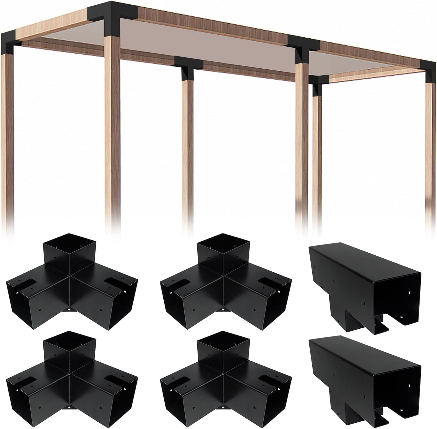 3-Way Pergola Kit,3-Way Right Angle Corner & T-Shape Straight Pergola ...