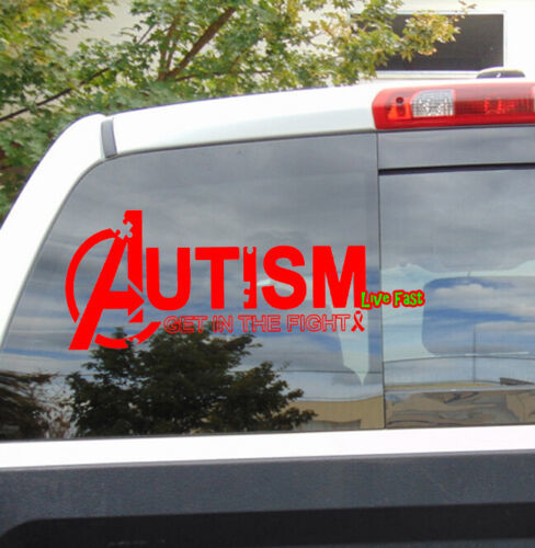 AUTISM AWARENESS DECAL STICKER VINYL autistic support benefit ribbon ...
