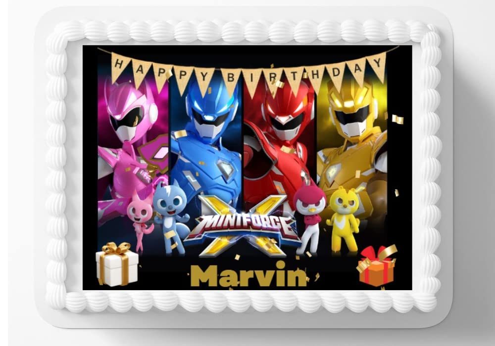 Mini Super Force Edible Image Edible Birthday Cake Topper Frosting ...