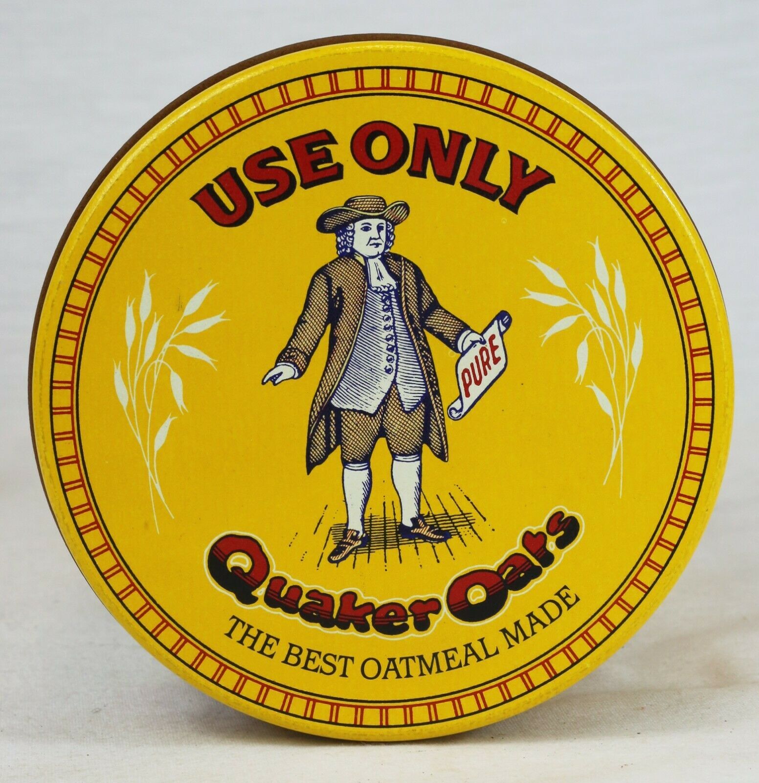 VINTAGE 1984 Quaker Oats Empty Collectible Tin w/ 1896 Graphics - Tins