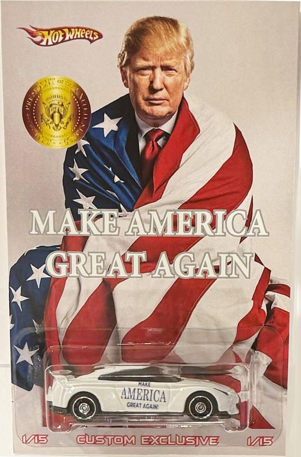 '17 Nissan Skyline GTR R35 Custom Hot Wheels Donald Trump 2024 MAGA ...
