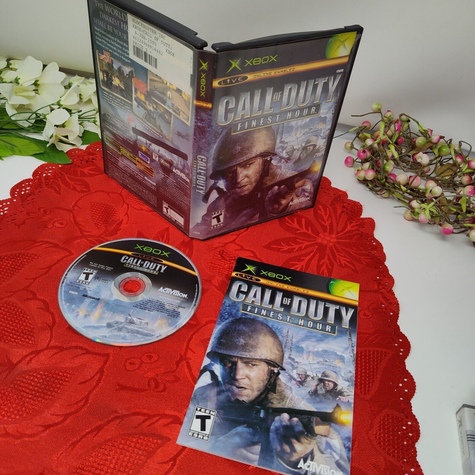 Microsoft Original OG Xbox Game Call of Duty: Finest Hour - Complete ...
