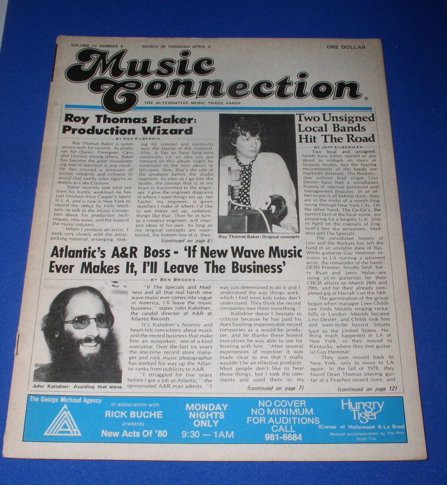 Roy Thomas Baker Music Connection Magazine Vintage 1980 - Other