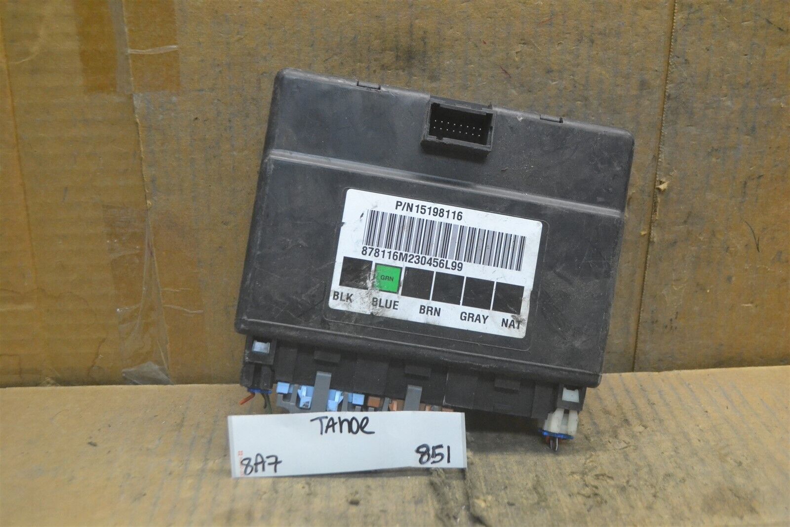 2003-2006 Chevrolet Tahoe Body Control Unit BCM 15198116 Module 851-8A7 ...