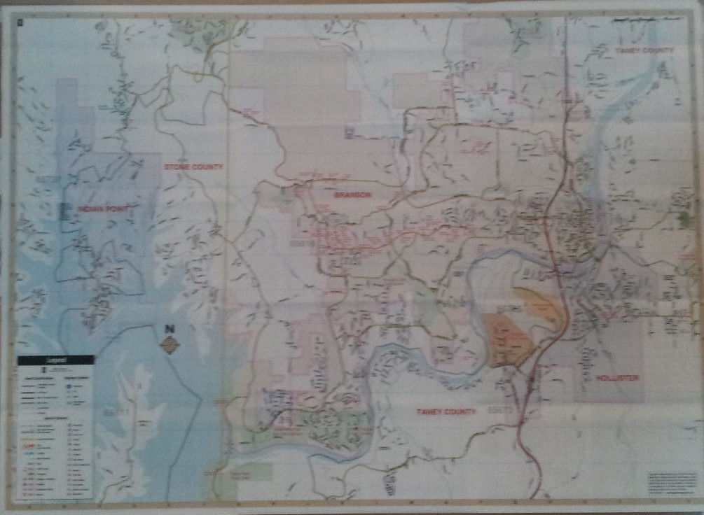 Branson MO Laminated Wall Map (K) - Maps & Atlases