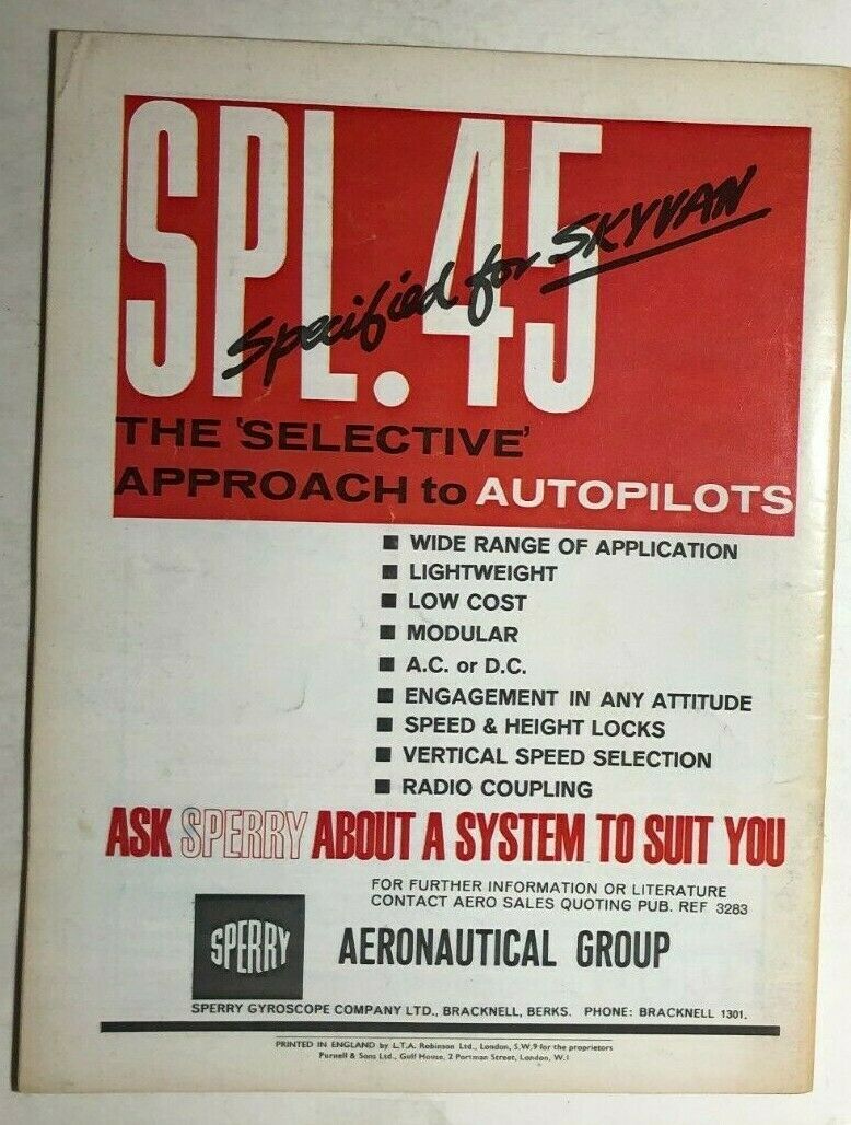 FLYING REVIEW INTERNATIONAL British aviation magazine March 1965 ...