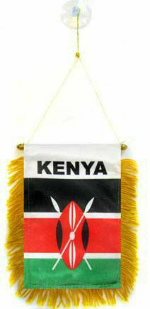K's Novelties Kenya Mini Flag 4"x6" Window Banner w/Suction Cup ...