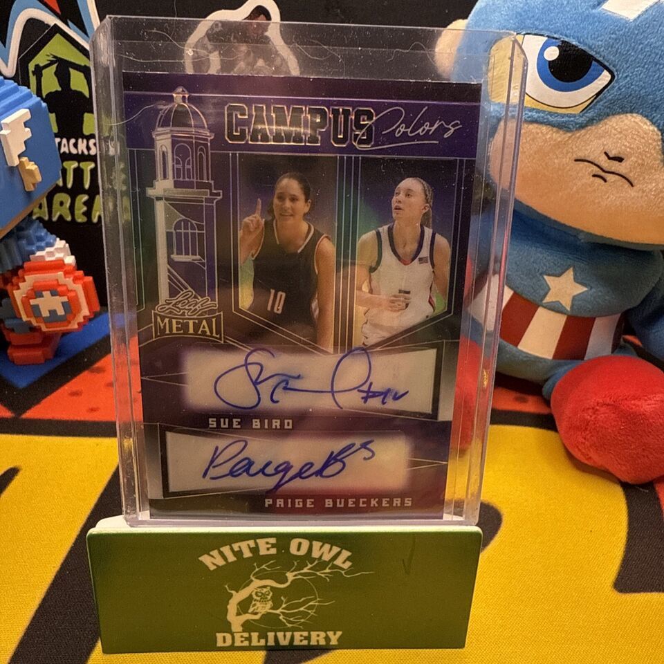 2024 Leaf Metal Campus Colors Sue Bird Paige Bueckers Dual Auto 2/4 ...