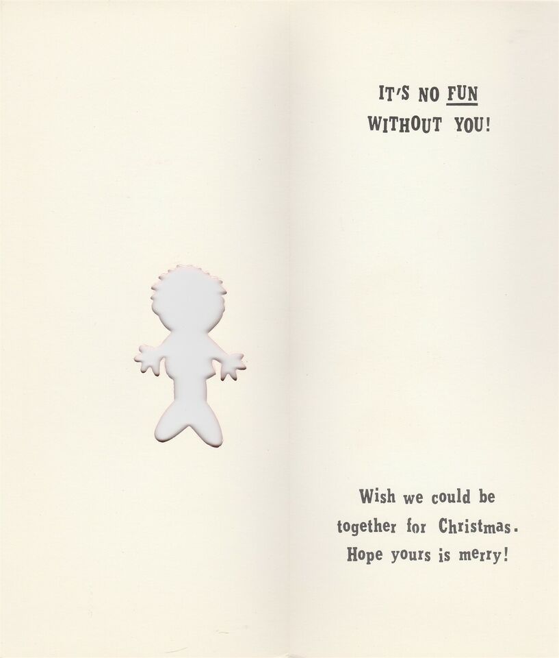 Vintage Christmas Card Lonely Under Mistletoe 1960s Hallmark Sample ...
