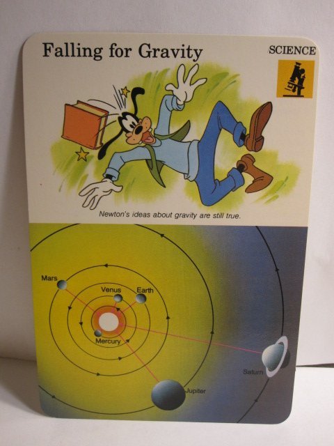 1978 Walt Disney's Fun & Facts Flashcard #DFF7-12: Falling for Gravity ...