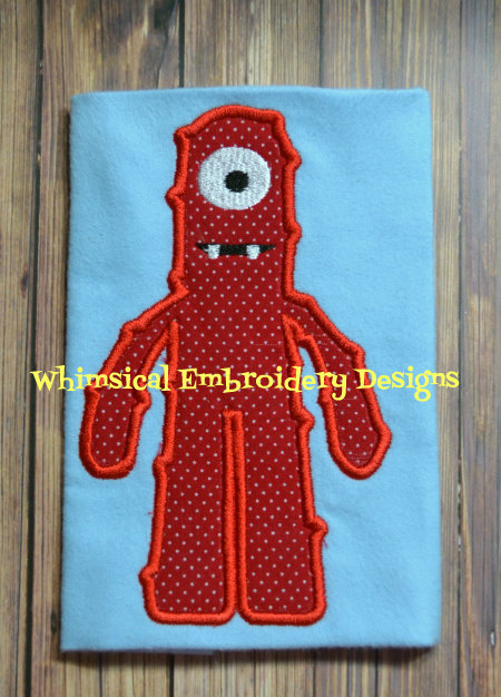 Muno Yo Gabba Applique Machine Embroidery Design - Digital Art
