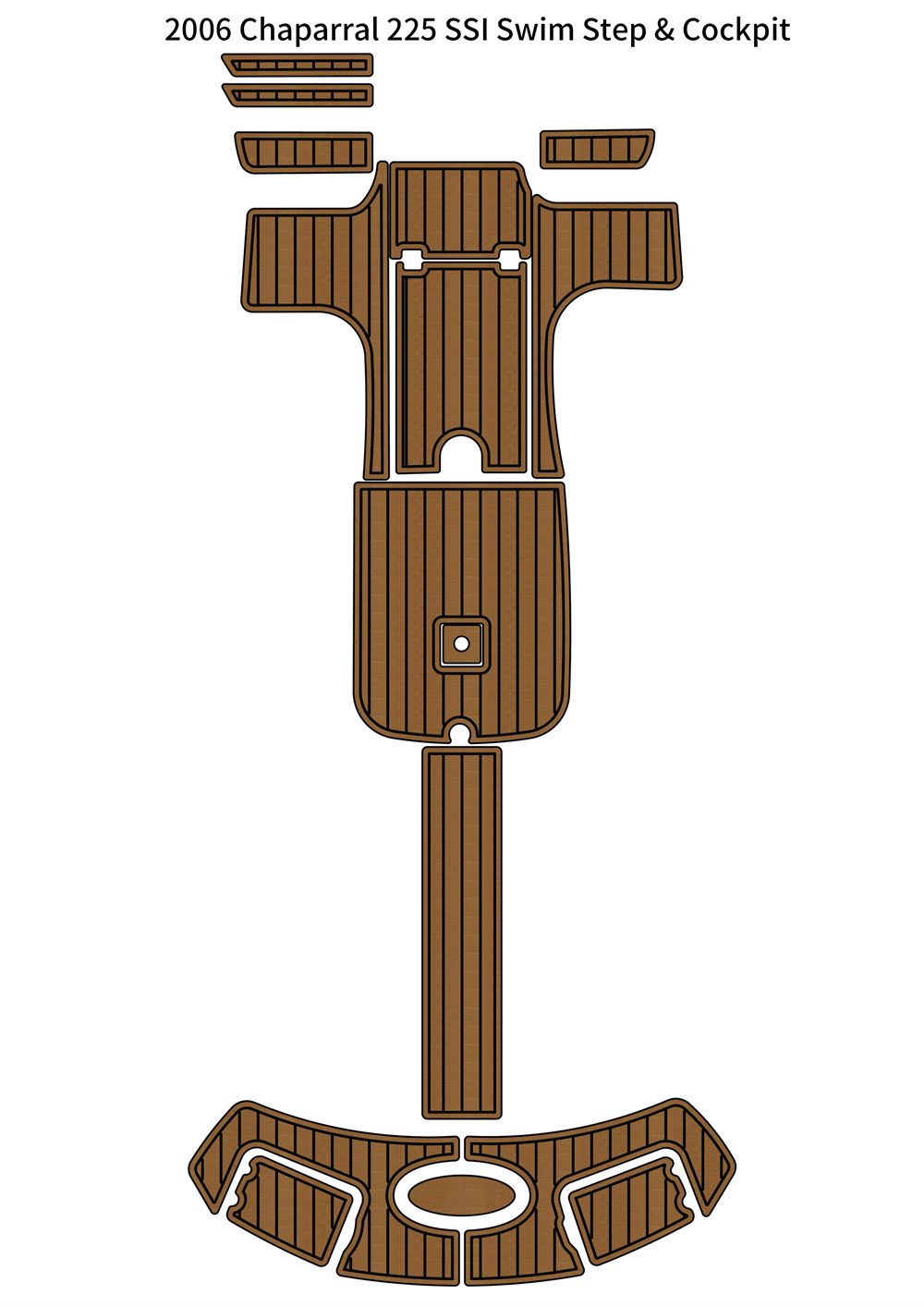 2006 Chaparral 225 SSI Swim Step Platform Cockpit Boat EVA Teak Deck ...