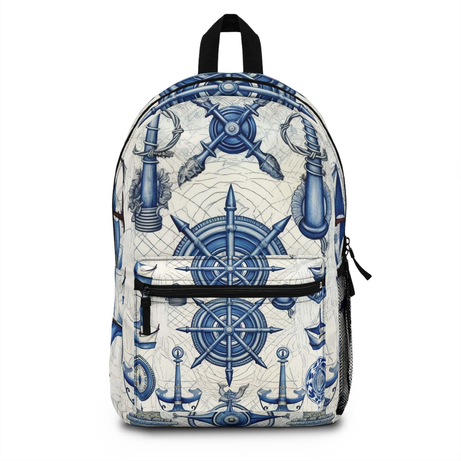 Nautical Theme Art - Anchors, Ropes, Compass Backpack - Backpacks & Bags