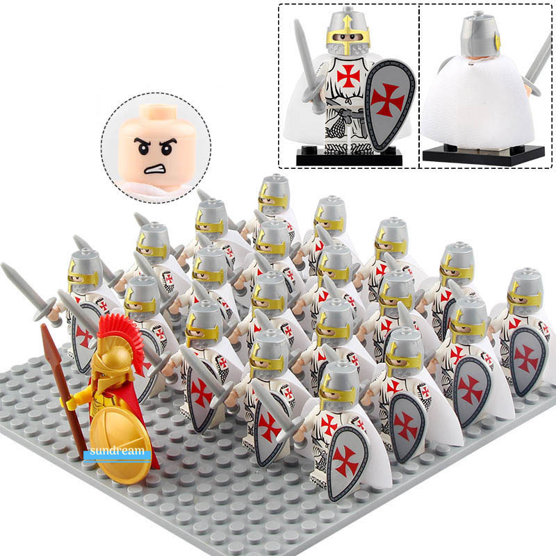 Knights Templar Army Medieval Castle Knights Lego Moc Minifigures Toys ...