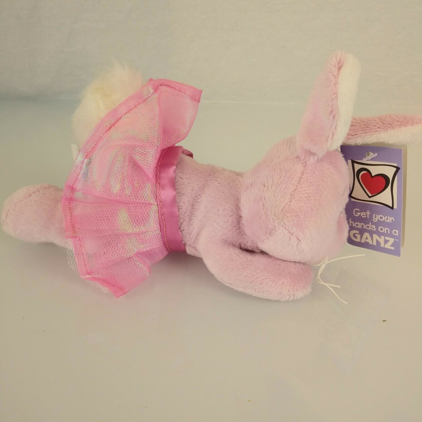 HE9987 Ganz Ballerina Bunny Rabbit Pink Tutu Beans Small Stuffed Plush ...