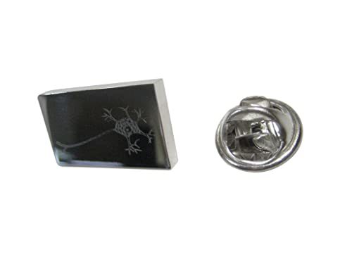 Silver Toned Rectangular Etched Anatomical Neuron Nerve Cell Lapel Pin ...