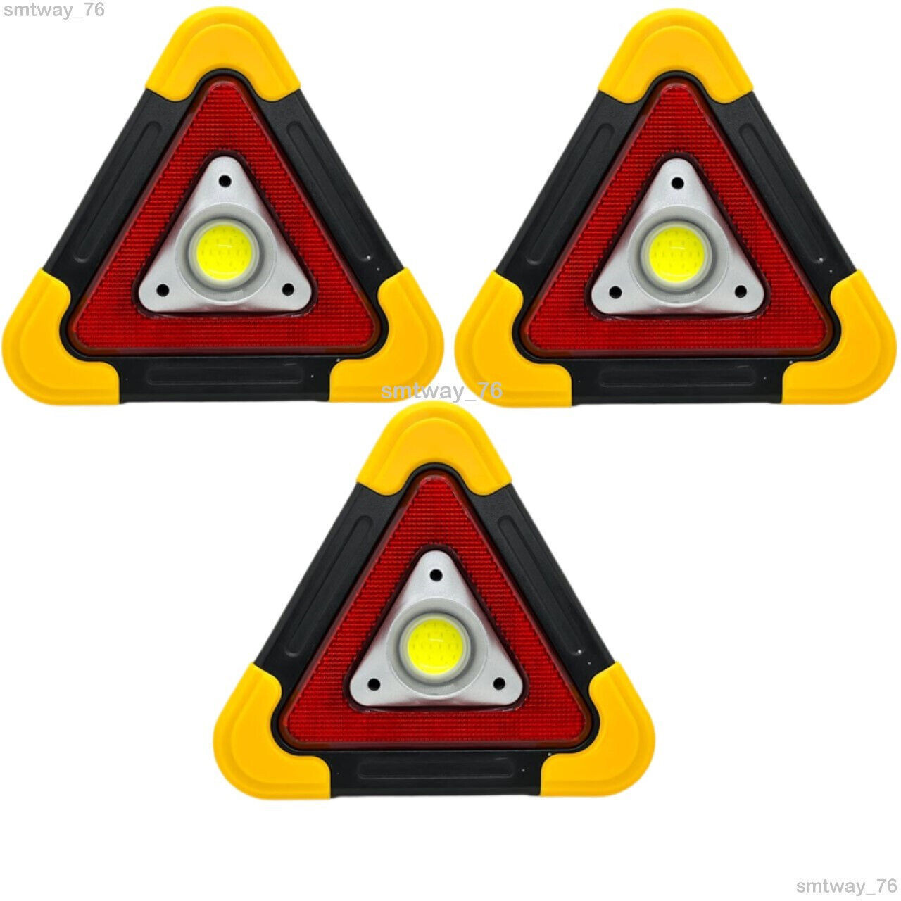 3PC LED Lights Car Warning Triangle Emergency Lamp Safety Flashing FREE ...
