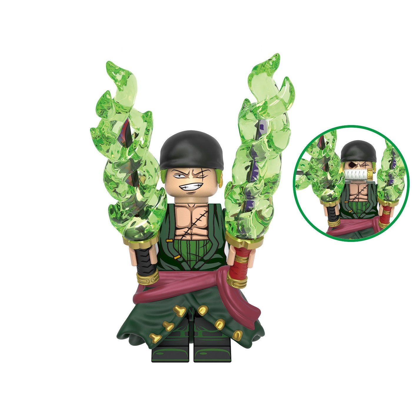 Roronoa Zoro (Three Sword Style) One Piece Minifigures Building Toys ...