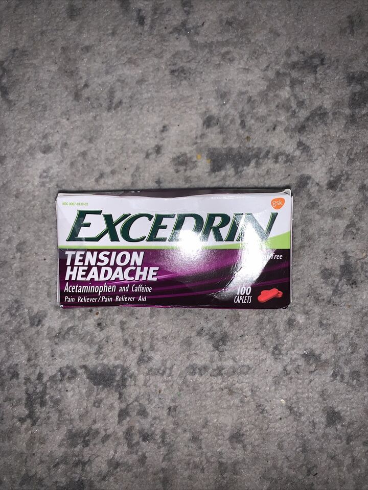 Excedrin Tension Headache Acetaminophen & Caffeine Pain Reliever Aid ...